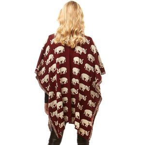 LOF | Jackets & Coats | Lof Reversible Elephant Pattern Shawl | Poshmark
